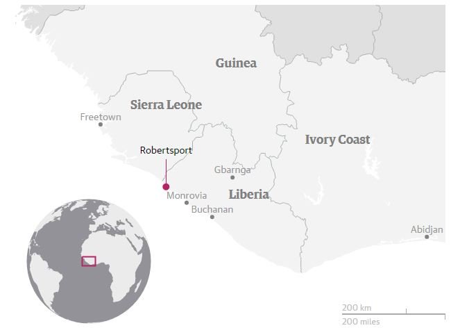 Navio misterioso encalha na costa da Libéria... sem ninguém a bordo ...